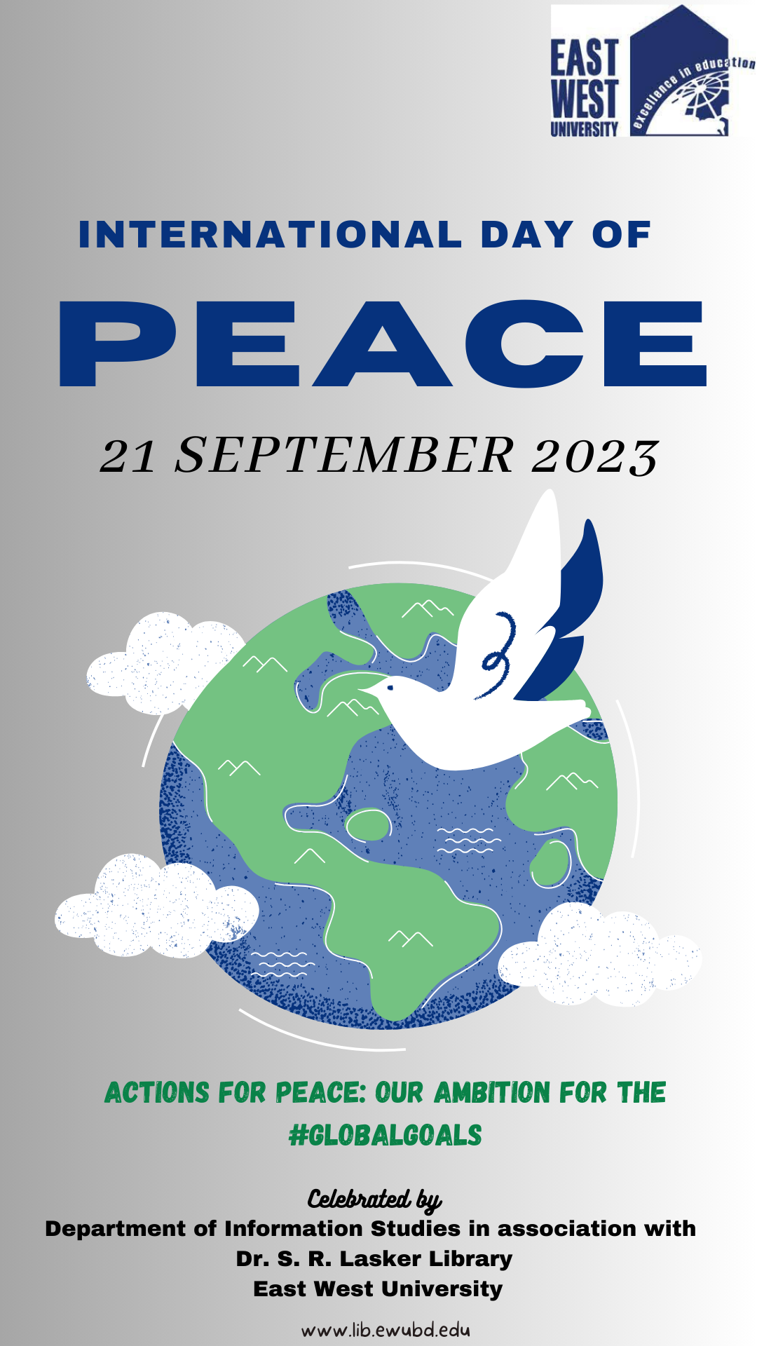 Celebration of International Day of Peace (IDP) on 21 September 2023 | Dr. S. R. Lasker Library